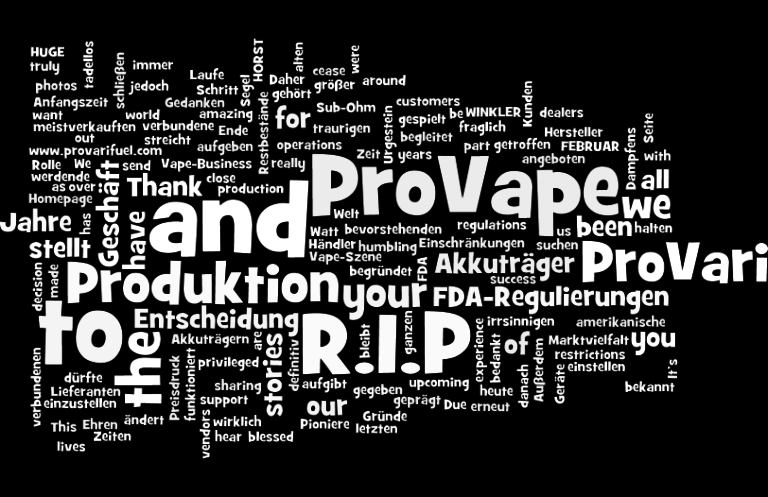 [US] DAMPFERmagazin – R.I.P. ProVari – ProVape stellt die Produktion ...